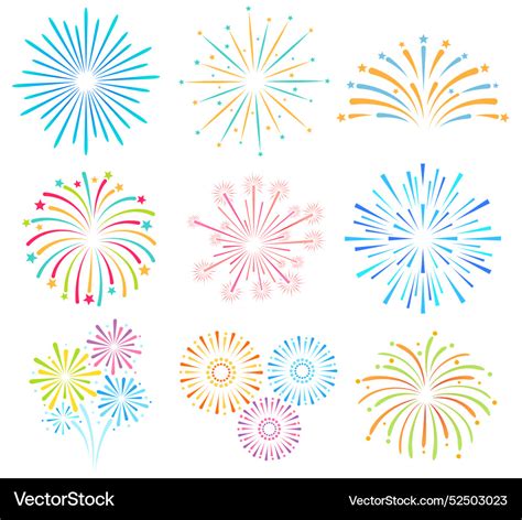 Fireworks Color Royalty Free Vector Image Vectorstock