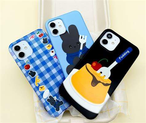 하드♥ 우울한 래빗 휴대 핸드 스마트 그립톡 폰 케이스 범퍼 하드 카드 수납 젤리 아이폰 14 13 12 11 Xs Xr Pro Max Mini Se2 3 프로 미니 플러스