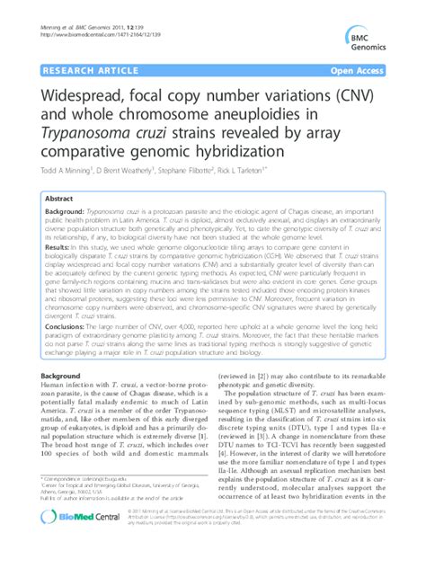 Pdf Widespread Focal Copy Number Variations Cnv And Whole Chromosome Aneuploidies In