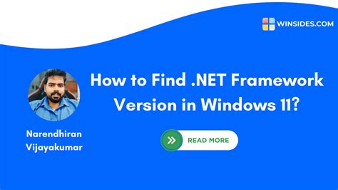 How To Check Net Framework Version In Windows 11