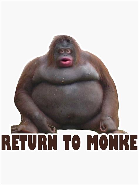 Return To Monke Sticker For Sale By Ns2 Redbubble