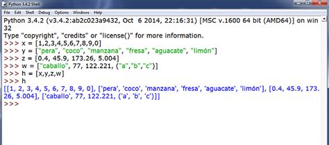 APRENDER A PROGRAMAR CON PYTHON LISTAS I