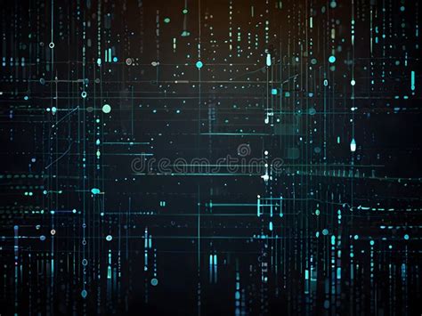 Abstract Network Connections Digital Data Flow Technology Background Stock Illustration