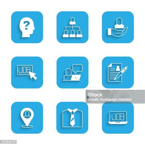 Freelancer 넥타이 작업 검색 이력서 작업자 위치 및 아이콘을 설정합니다 벡터 개념에 대한 스톡 벡터 아트 및 기타