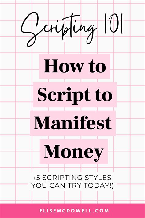 Scripting 101 How To Script For Money Elise Mcdowell