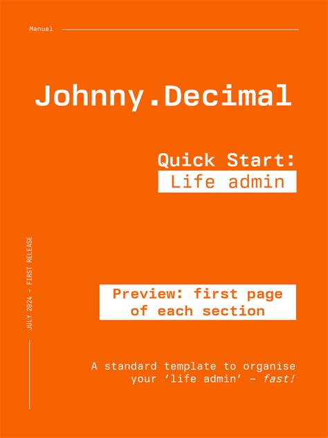 Johnny Decimal Quick Start Life Admin Manual 1 0 4 A Preview Pdf
