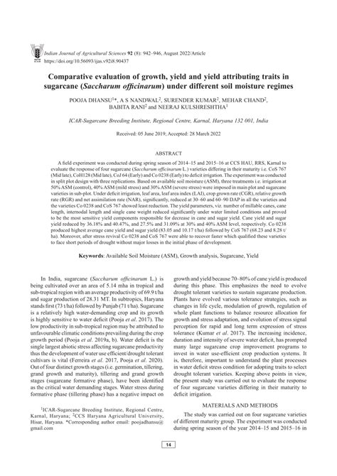 Pdf Comparative Evaluation Of Growth Yield And Yield Attributing