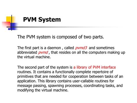 Ppt Pvm Parallel Virtual Machine Powerpoint Presentation Free