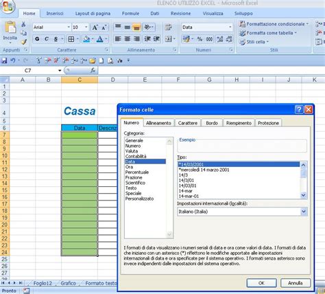 3 Quindi Se Inseriamo Una Datta Nella Casella Essa Apparirà Con Il Formato Che Abbiamo Scelto