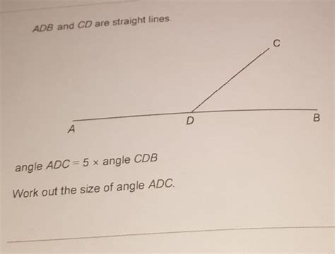 Solved Adb And Cd Are Straight Lines Angle Adc5 Angle Cdb Work Out