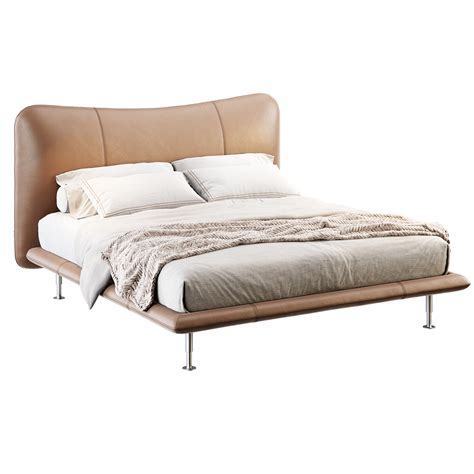 Baia Leather Double Bed By Flou Dimensiva 3d Design Models
