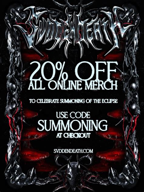 20 Off Merch Till Sunday Use Code Summoning R Svddendeath