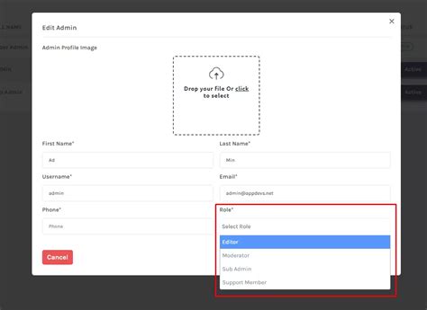 How To Set The Admin Role Management In Super Admin Panel Appdevs