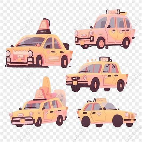 택시 운송 카툰차량낡은어린이 Png 일러스트 무료 다운로드 Lovepik