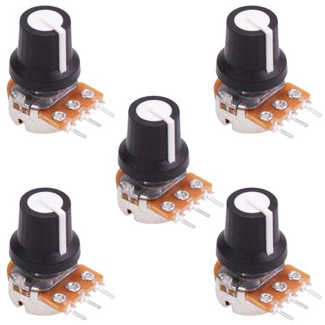 5 X 10k 16mm Linear Splined Potentiometer With Soft Touch Knob Ebay Uk