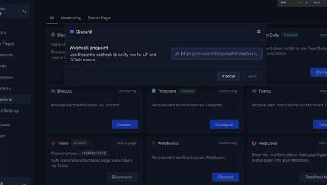 Hyperping Documentation Discord Webhook Integration