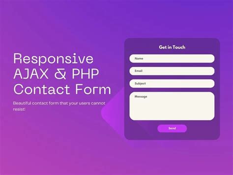 A Beautiful Responsive PHP AJAX Contact Form For Your Website Upwork