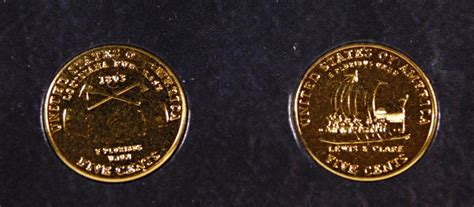 2004 Gold Plated Nickels Peace Medal And Lewis And Clark Medal Both D