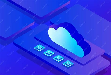 Premium Vector Digital Cloud Computing Data Storage Technology Vector