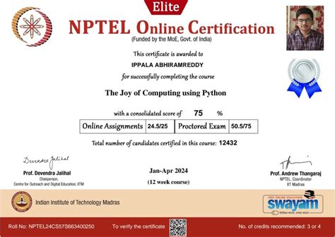 Python Nptel Iitmadras Codingjourney Continuouslearning Ippala Abhiram Reddy