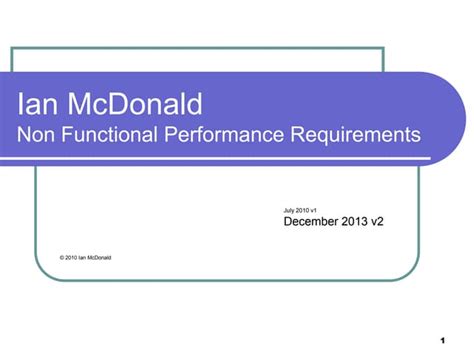 Non Functional Performance Requirements V22 Ppt Non Functional Performance Requirements V22 Ppt