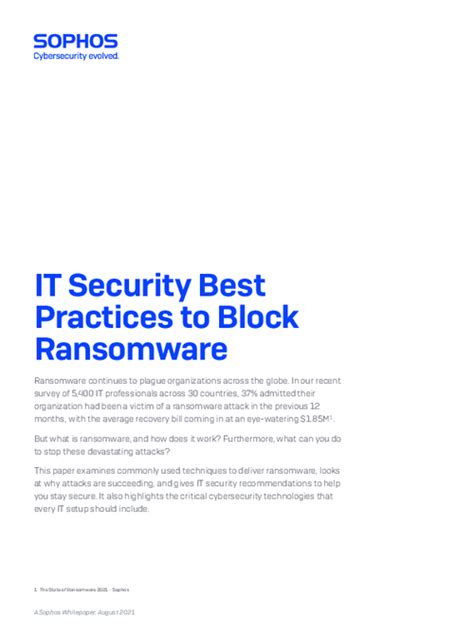 Block Ransomware The Best Practices In It Security
