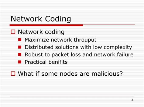 ppt ripple authentication for network coding powerpoint presentation