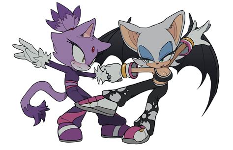 Blaze The Cat And Rouge The Bat Mario And More Drawn By Unneul Danbooru