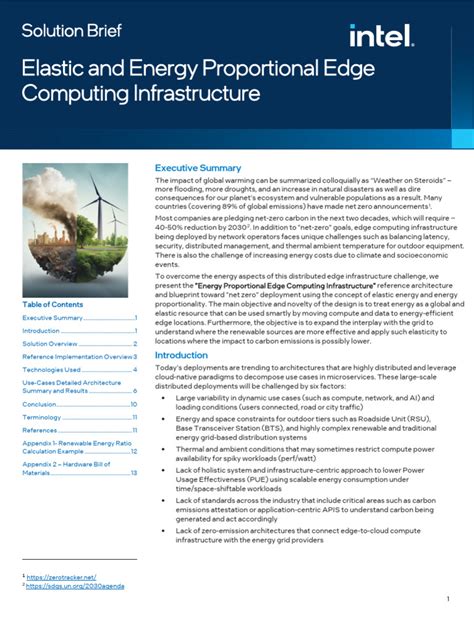 Elastic Energy Proportional Edge Computing Infrastructure Solution