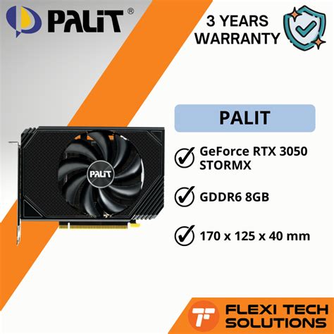 PALIT GeForce RTX STORMX GB GDDR GPU Graphics Card Flexi Tech