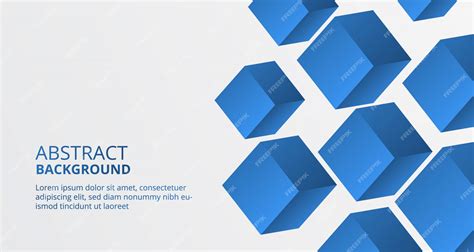 Premium Vector 3d Blue Box Shape Cube Block Pattern For Background