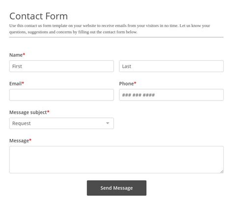Online Html Form Templates And Examples Fully Customizable