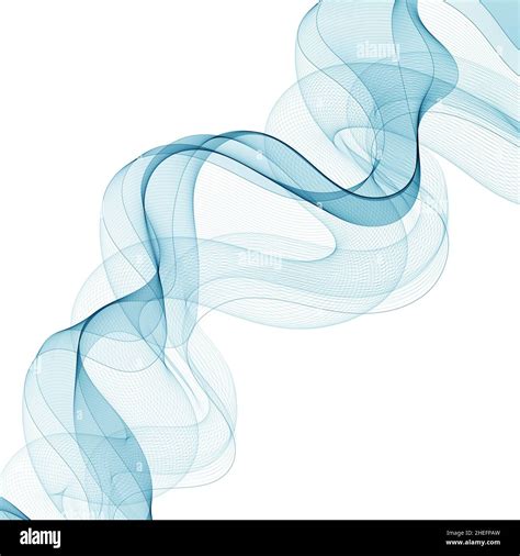 Blue Wave Abstraction Brochure Template Stock Photo Alamy