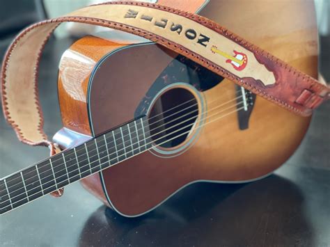 Custom Leather Guitar Strap Personalized Leather Guitar Strap Etsy