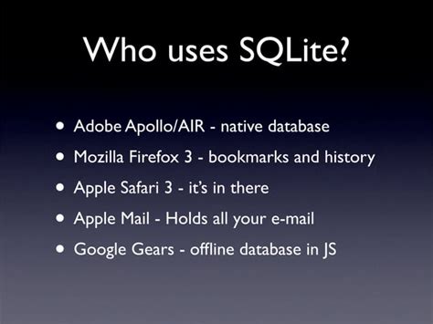 Sqlite3 Pdf Databases Computer Software And Applications