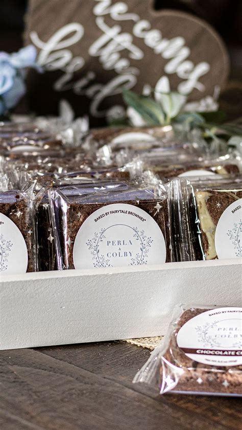Personalized Brownies For Wedding And Bridal Shower Favors