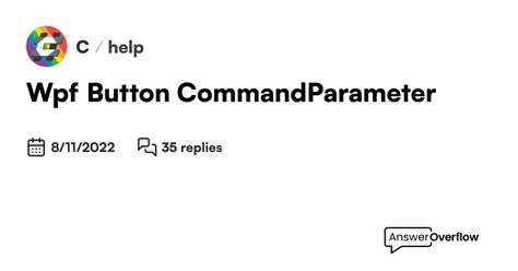 Wpf Button Commandparameter C