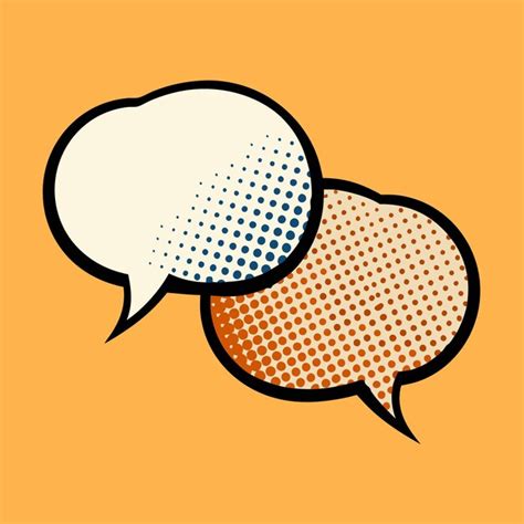 Premium Vector | Comic book speech bubbles with halftone pattern