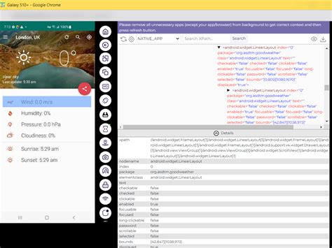 Object Spy And Searching Xpath In Appium Inspector
