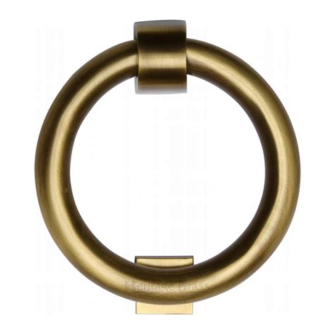 Heritage Brass Ring Knocker Antique Brass Finish Handles At Heart