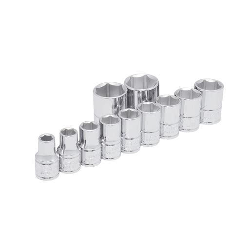Urrea 54115 12” Drive 6 Point Shallow Socket Set Sae 11 Pieces Urr54115