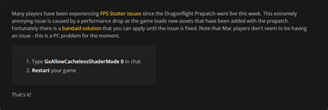 fps stutter issue temporarly fixed r wow