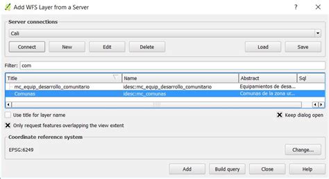Qgis Error When Loading Wfs Layer Missing Coordinate Reference