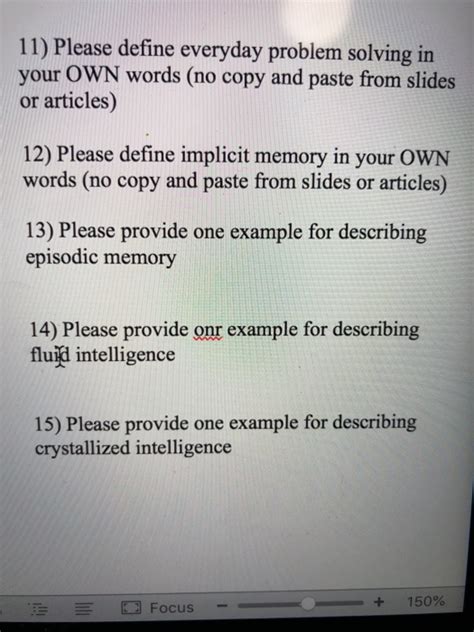 Solved 11 Please Define Everyday Problem Solving In Your