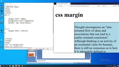 Css Auto And Inherit Margin Value Lesson8part 5 Youtube