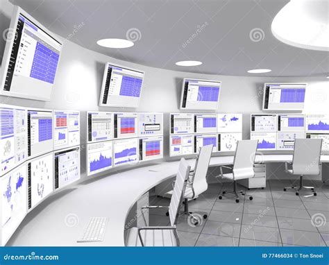 Network Operations Center White Stock Illustration Illustration Of Center Place 77466034