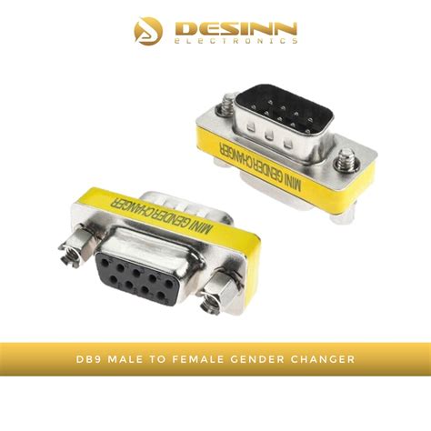 Serial RS232 DB9 Male To Female 9 Pin Gender Changer Adapter Converter Coupler Shopee Malaysia