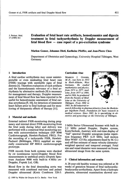 Pdf Evaluation Of Fetal Heart Rate Artifacts Hemodynamics And