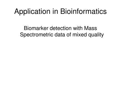 Ppt Feature Selection Svm Based Classification And Application To Mass Spectrometry Data