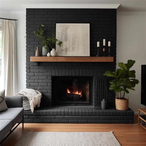 20 Black Brick Fireplace Designs Striking Ideas To Inspire You